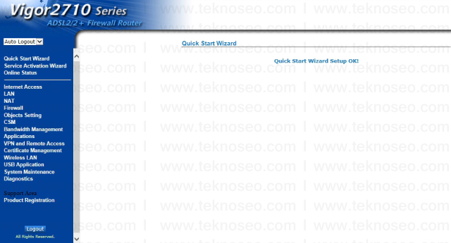 Draytek Vigor 2710N Modem Kurulumu | TeknoSeo